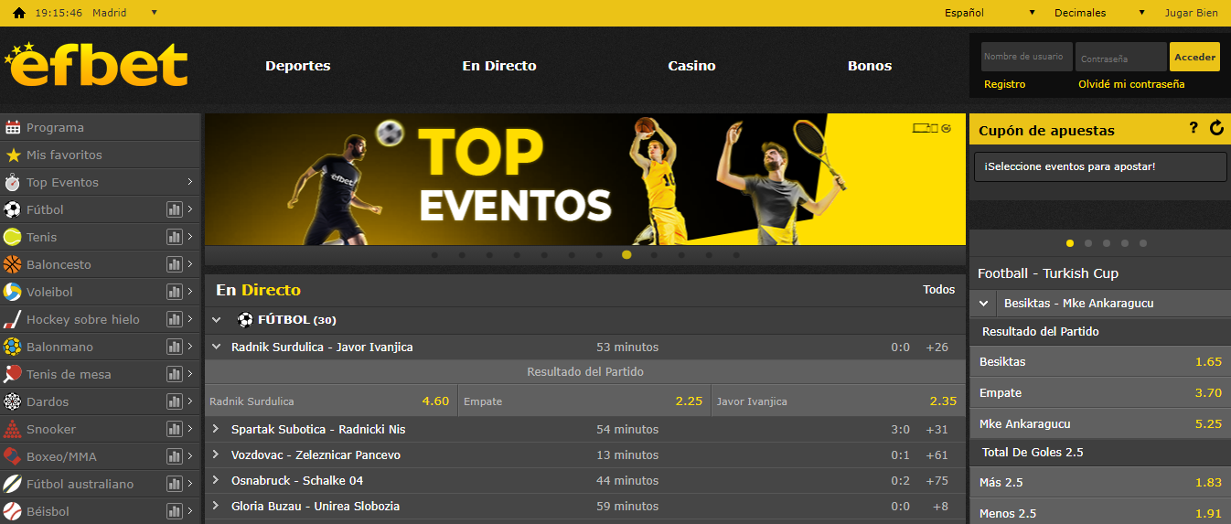 Efbet España Apuestas y Casino Online 2024